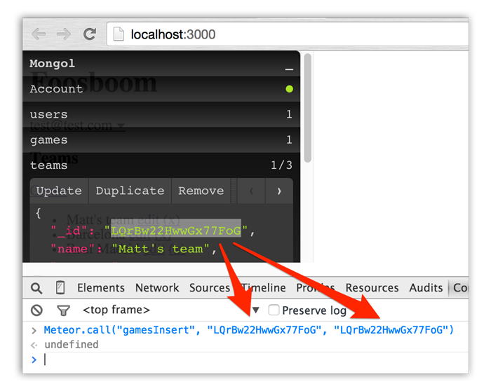 A remote function | Meteor Tutorial